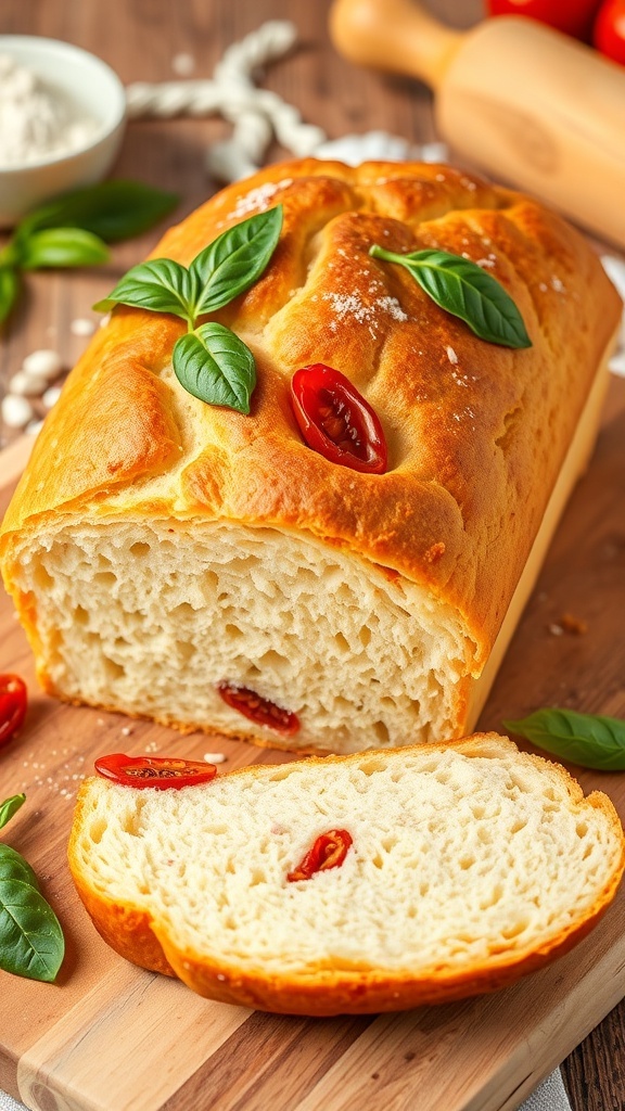 Bread Machine Tomato Basil Bread Recipe